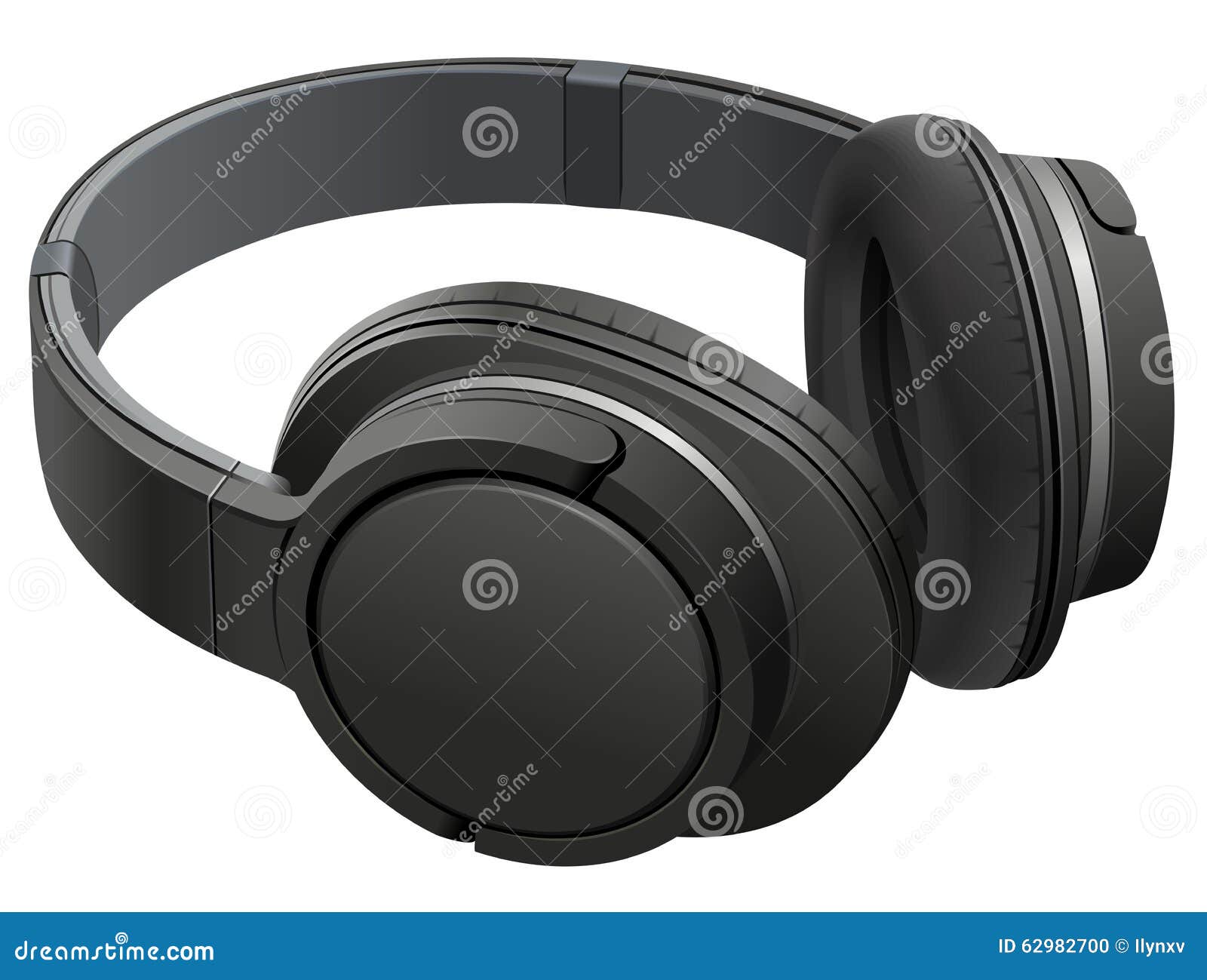 Headphones stock vector. Illustration of black, device - 62982700