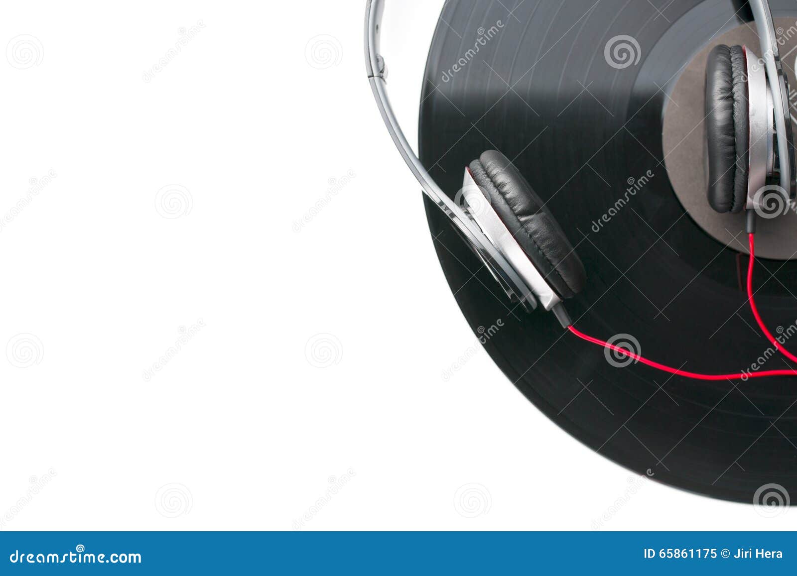 Headphones and Vinyl Record Stock Image - Image of retro, disk: 65861175