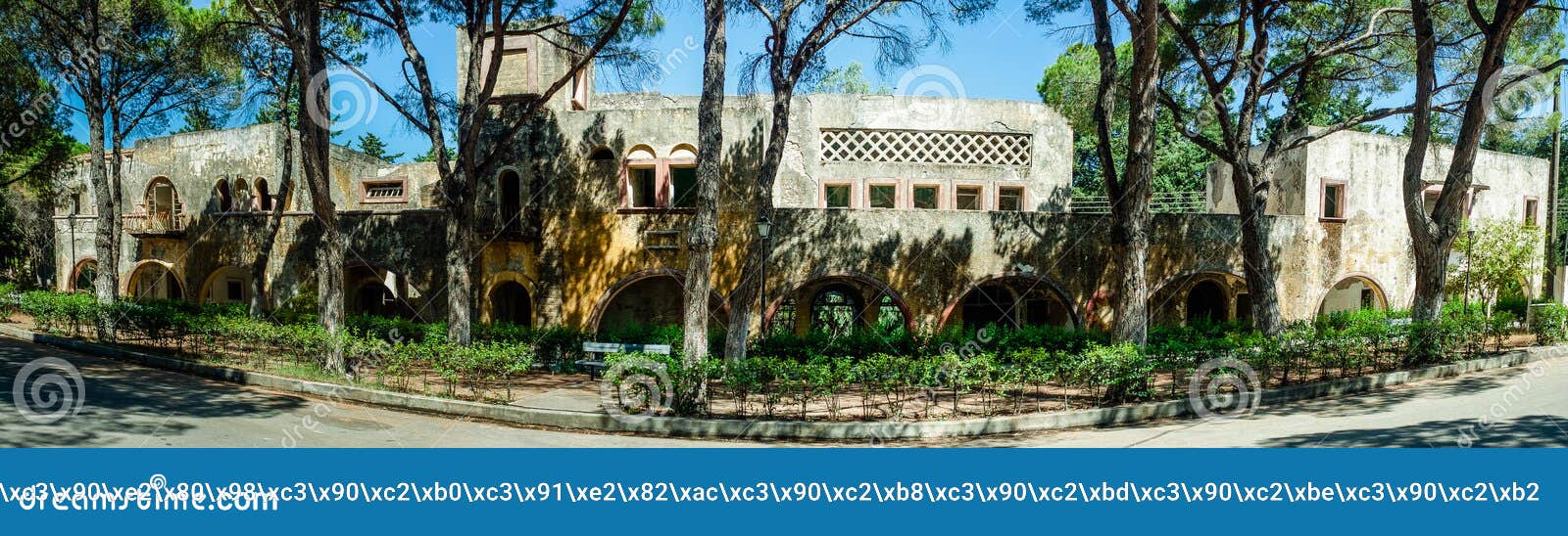 Headquarters of Mussolini in Rhodes Stock Photo - Image of ruins ...
