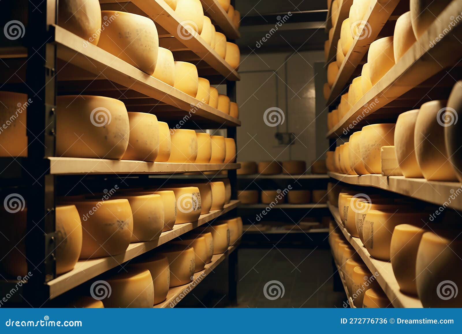Heads of Cheese Lie on Racks in the Basement, Generative AI Tools Stock ...