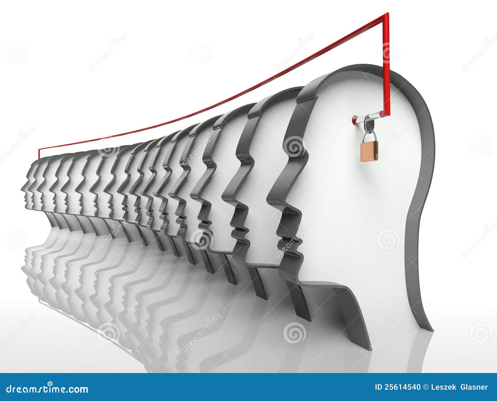 Heads Connected, Concept of Unity and Teamwork Stock Illustration ...