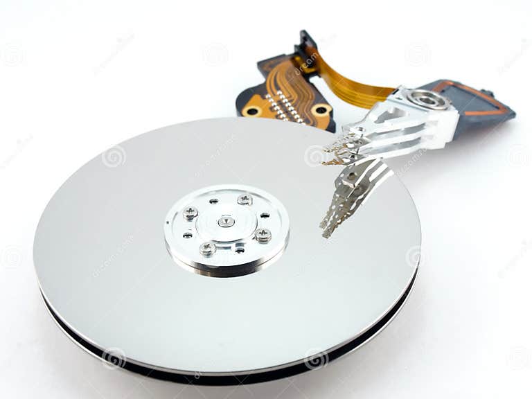 Heads and Disk of Hard Drive Stock Image - Image of byte, object: 12339929