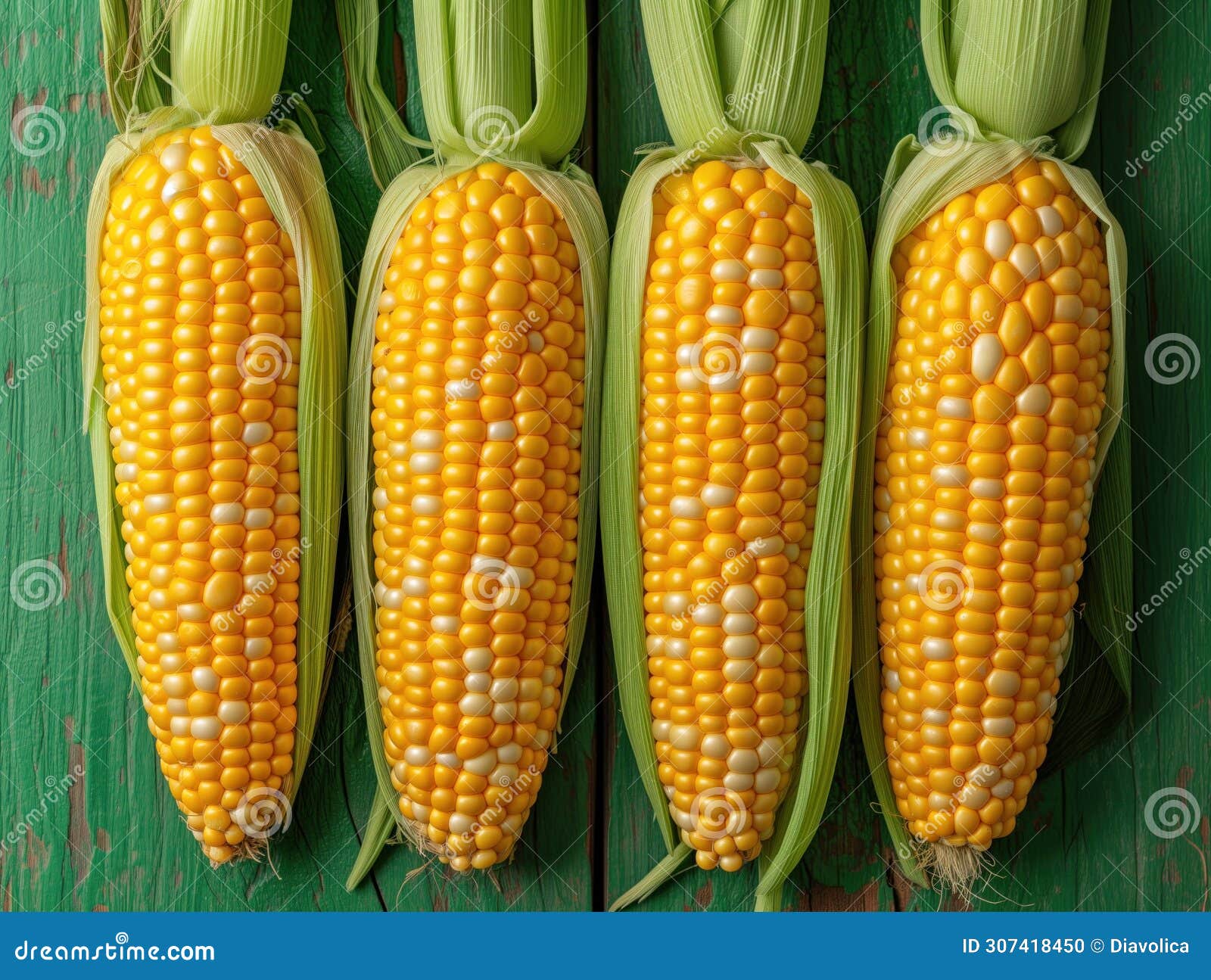 Heads of raw corn stock illustration. Illustration of farm - 307418450