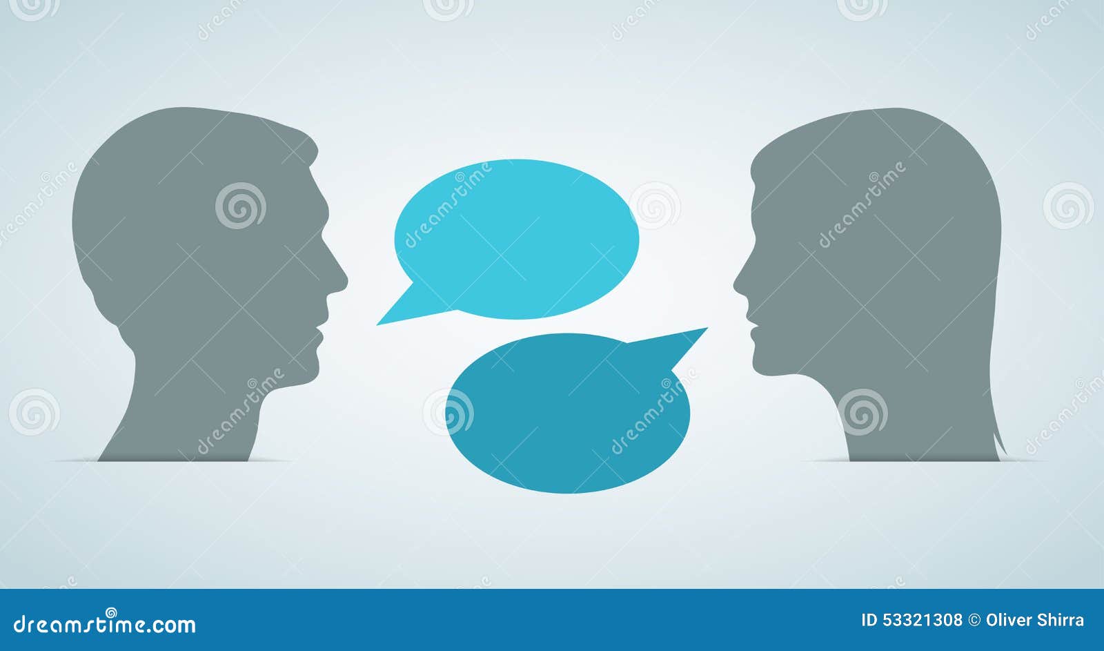 Heads Speech Bubbles stock vector. Illustration of icon - 53321308