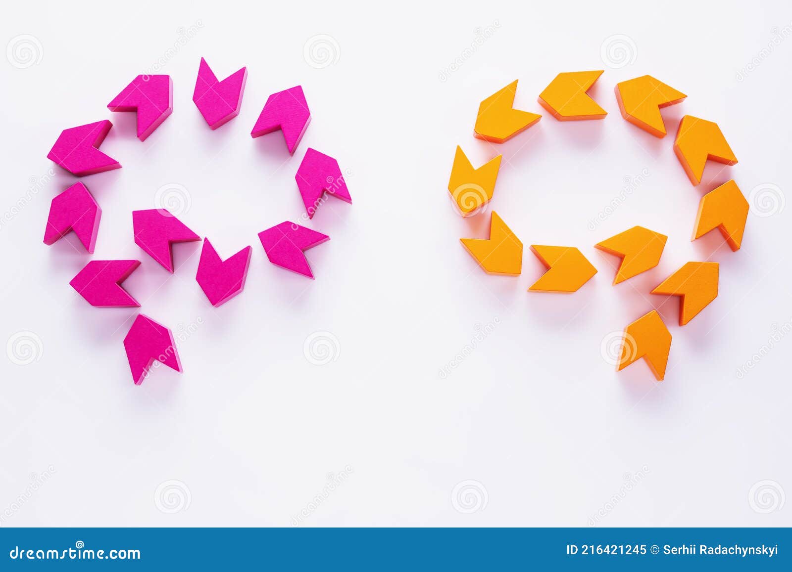 Heads of Two People with Colourful Shapes of Abstract Brain for Concept ...