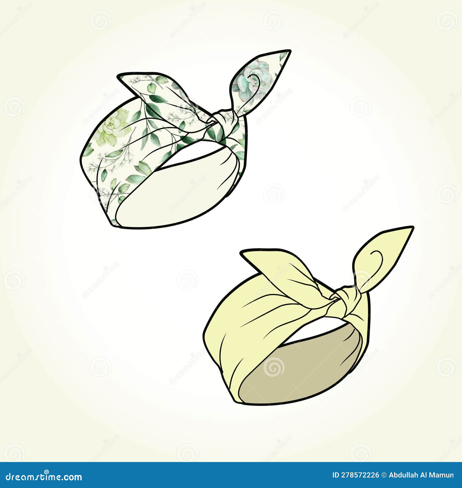 Headscarf Design Vector Illustration Template. Stock Vector ...