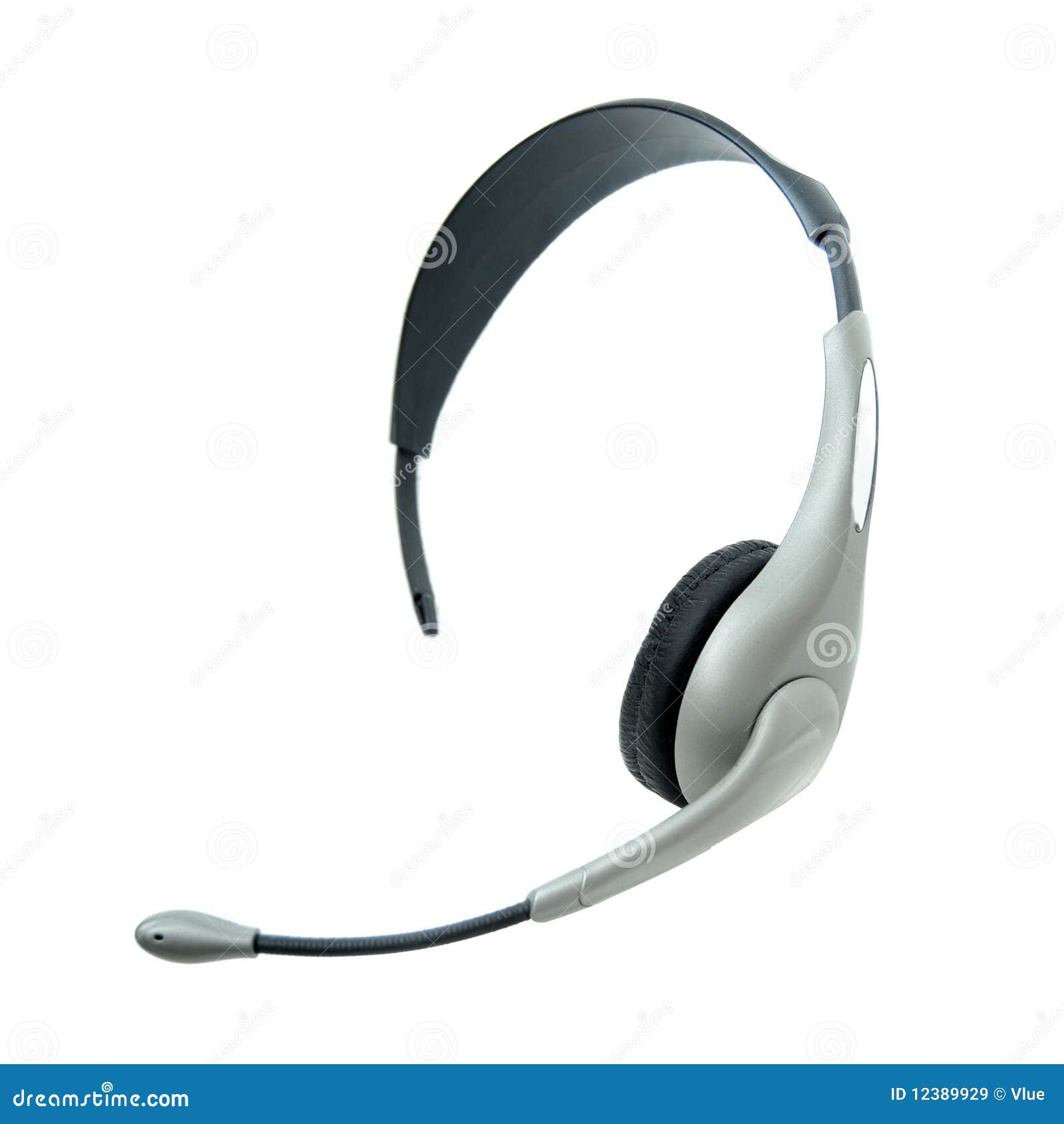 Headset stock image. Image of gray, background, multimedia - 12389929