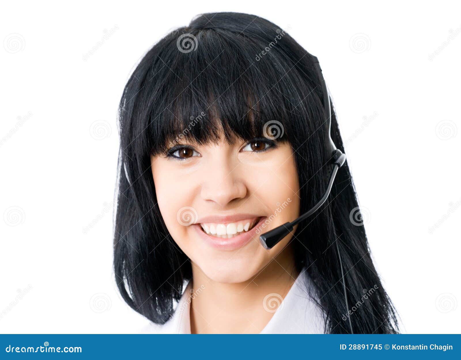 Headset. stock image. Image of agent, beautiful, helpdesk - 28891745