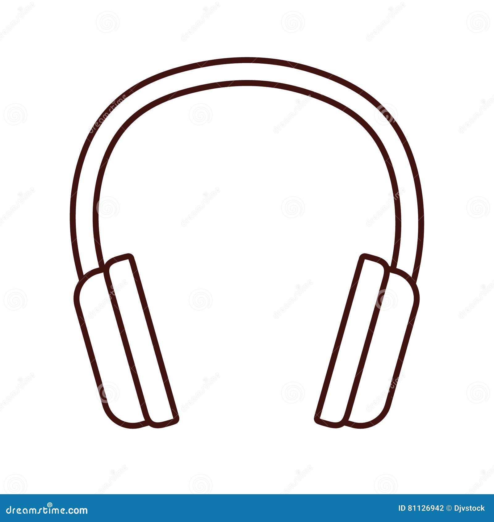 Headset audio device icon stock vector. Illustration of object - 81126942