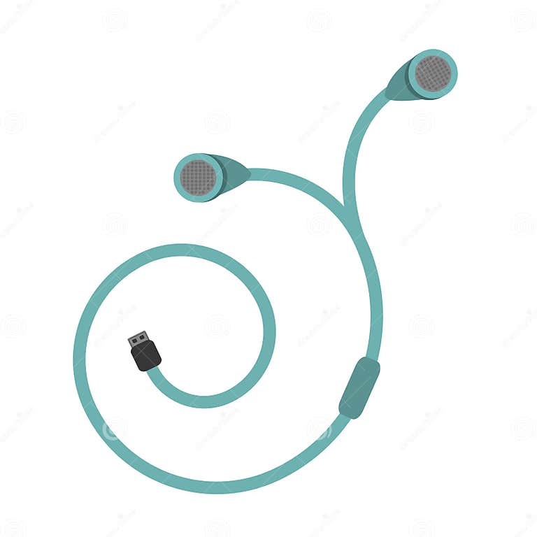 Headset Audio Device Isolated Icon Stock Vector - Illustration of ...