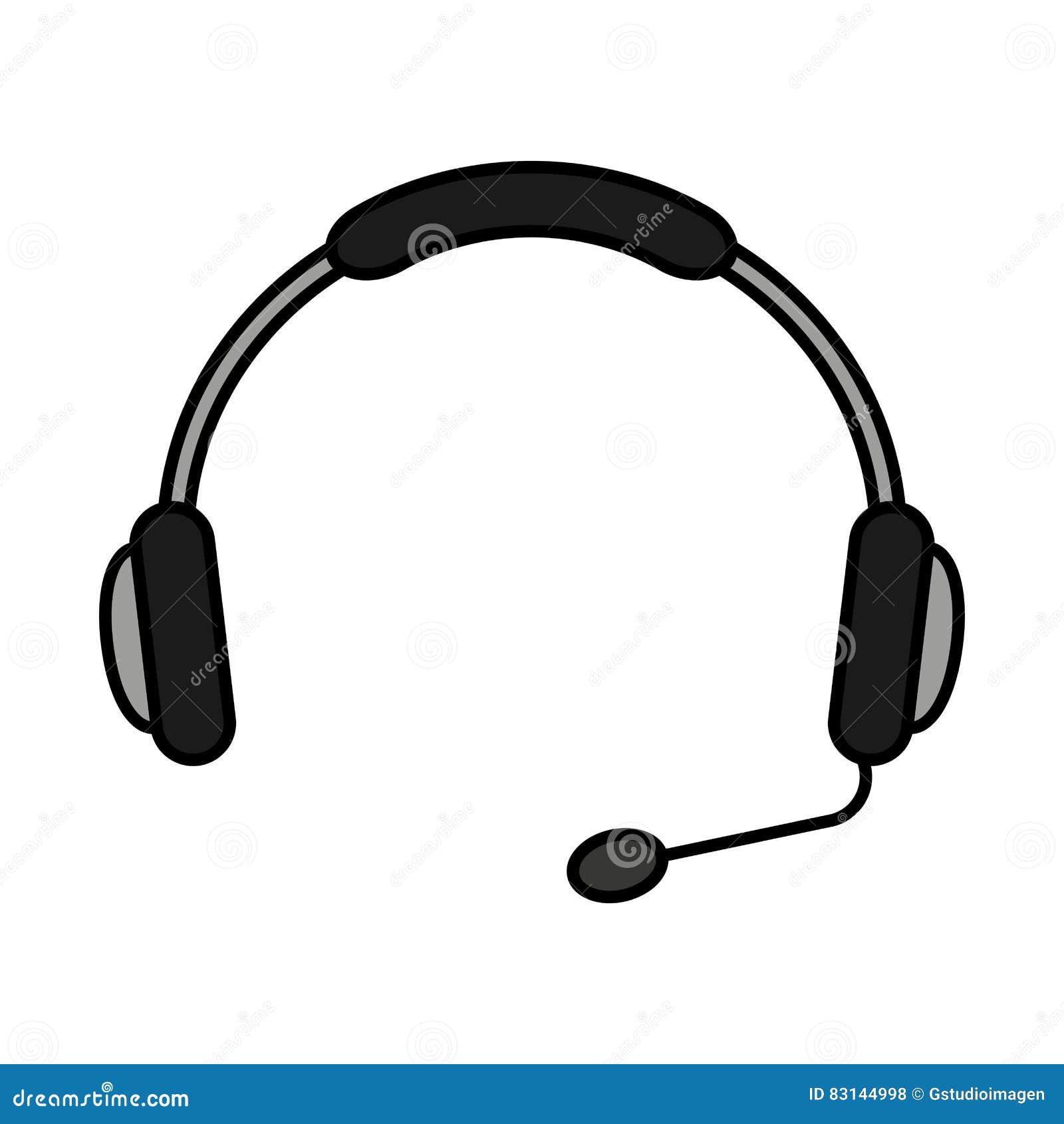 Headset call center device stock illustration. Illustration of icon ...