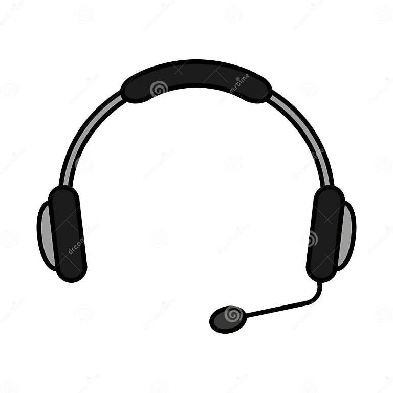 Headset call center device stock illustration. Illustration of icon ...