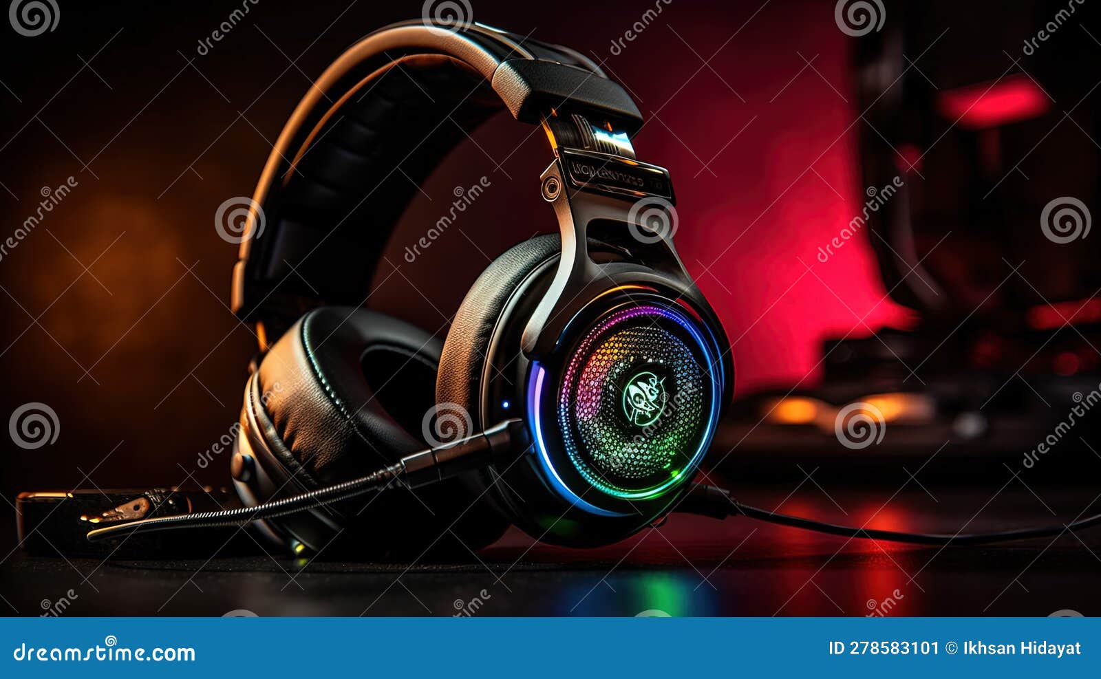 Headset Gaming Realistic Photo Stock Illustration - Illustration of ...