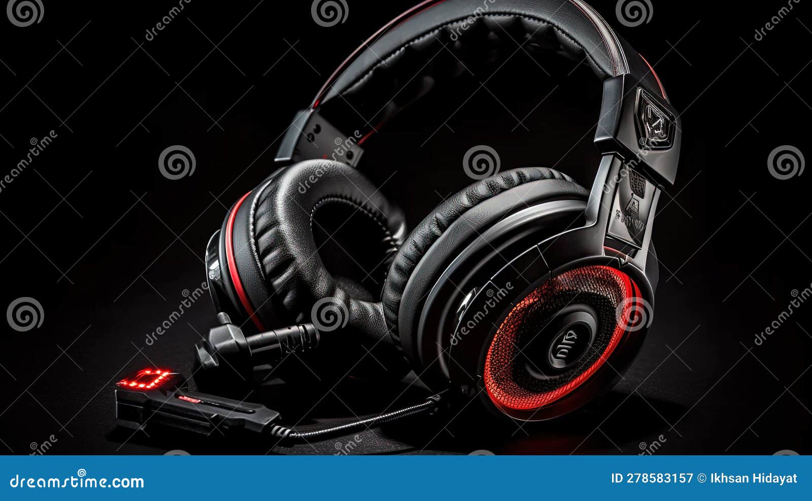 Headset Gaming Realistic Photo Stock Illustration - Illustration of ...