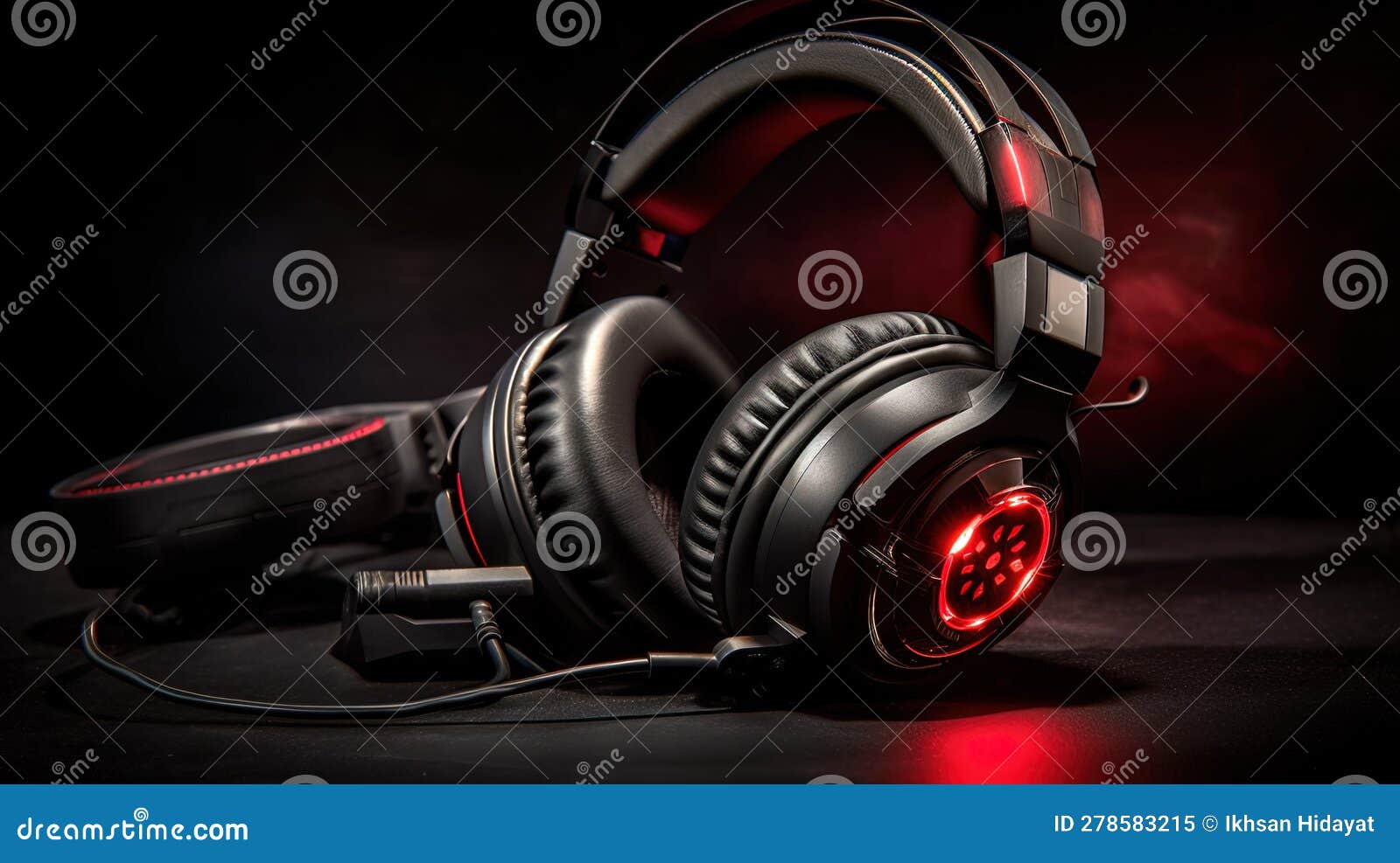 Headset Gaming Realistic Photo Stock Illustration - Illustration of ...