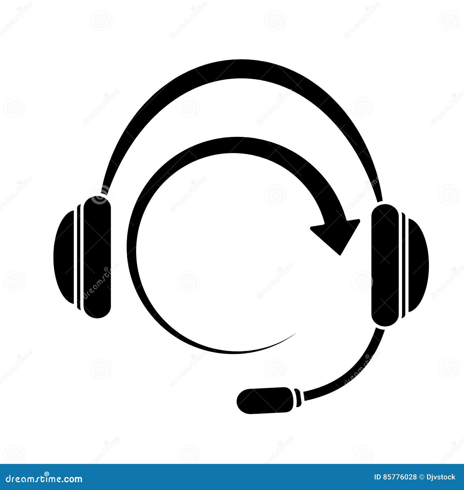 Headset Headphones Icon Image Stock Photo - Image of phones, equipment ...