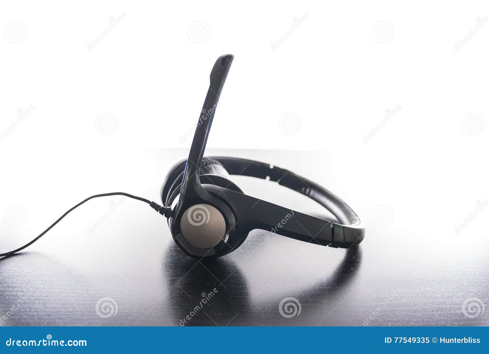 Headset Headphones Padded Ergonomic Black Plastic Modern Bright Work ...