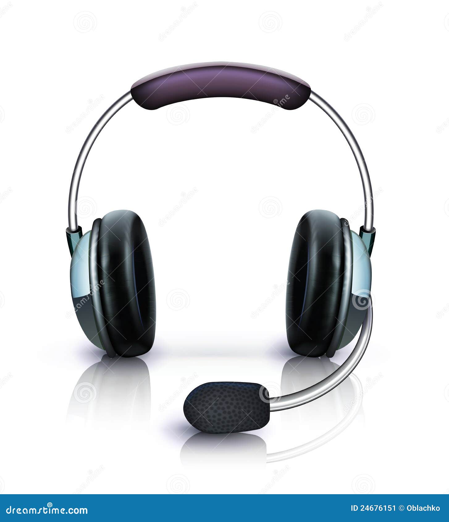 Headset icon stock vector. Illustration of connection - 24676151