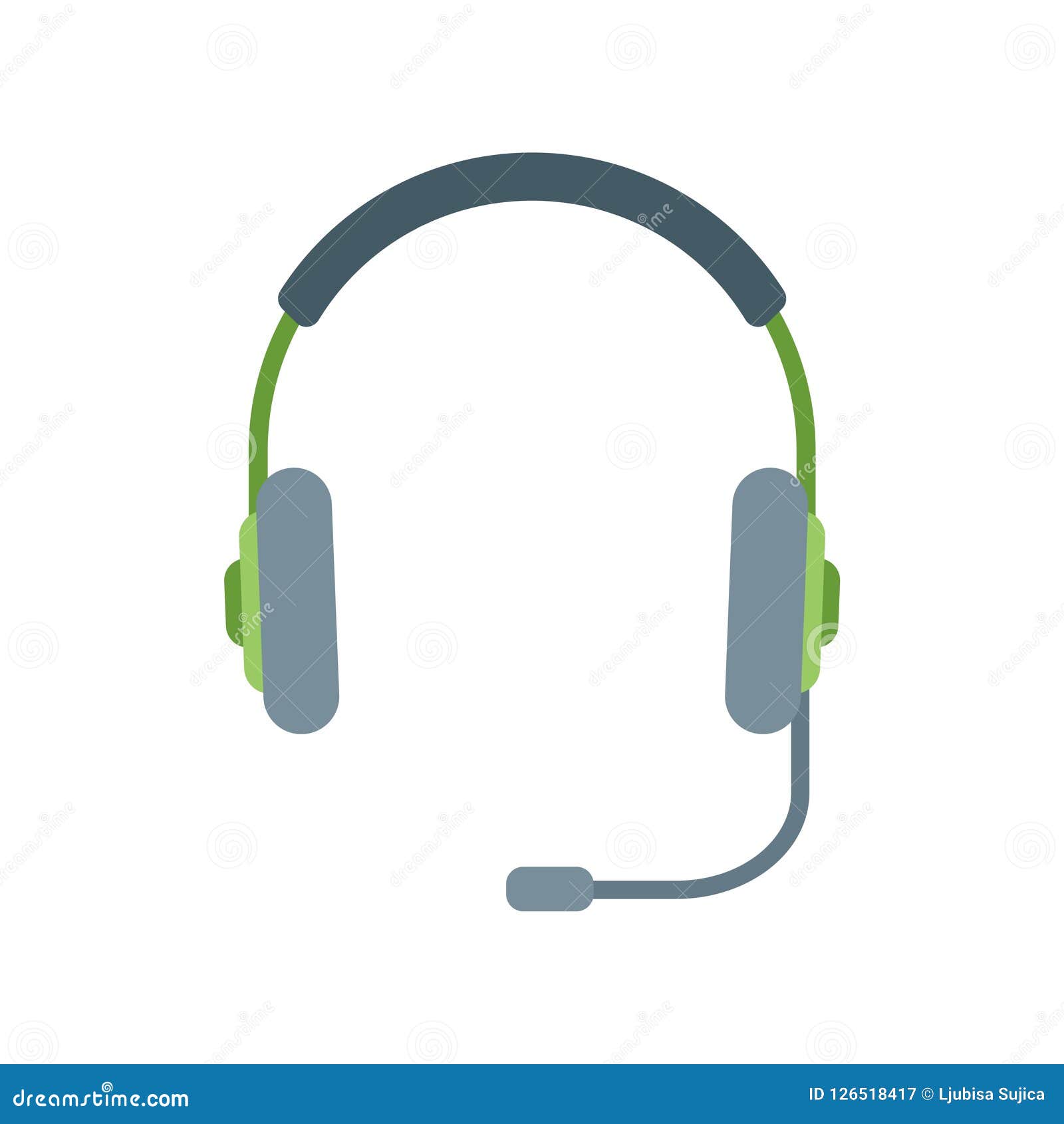 Headset Icon, Headphone Simple Vector Icon Stock Vector - Illustration ...
