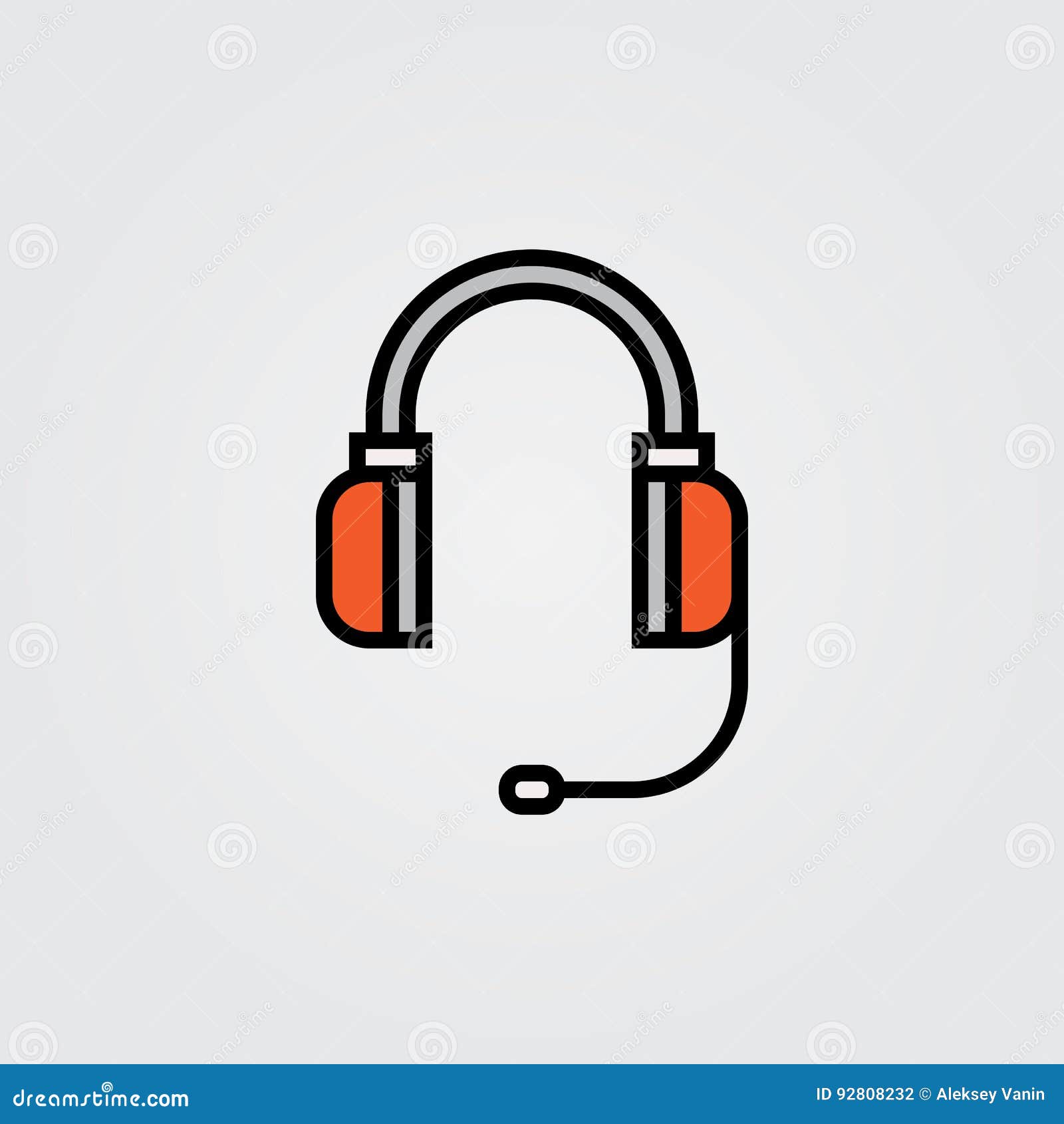 Headset Icon. Illustration Isolated on White Background for Graphic and ...