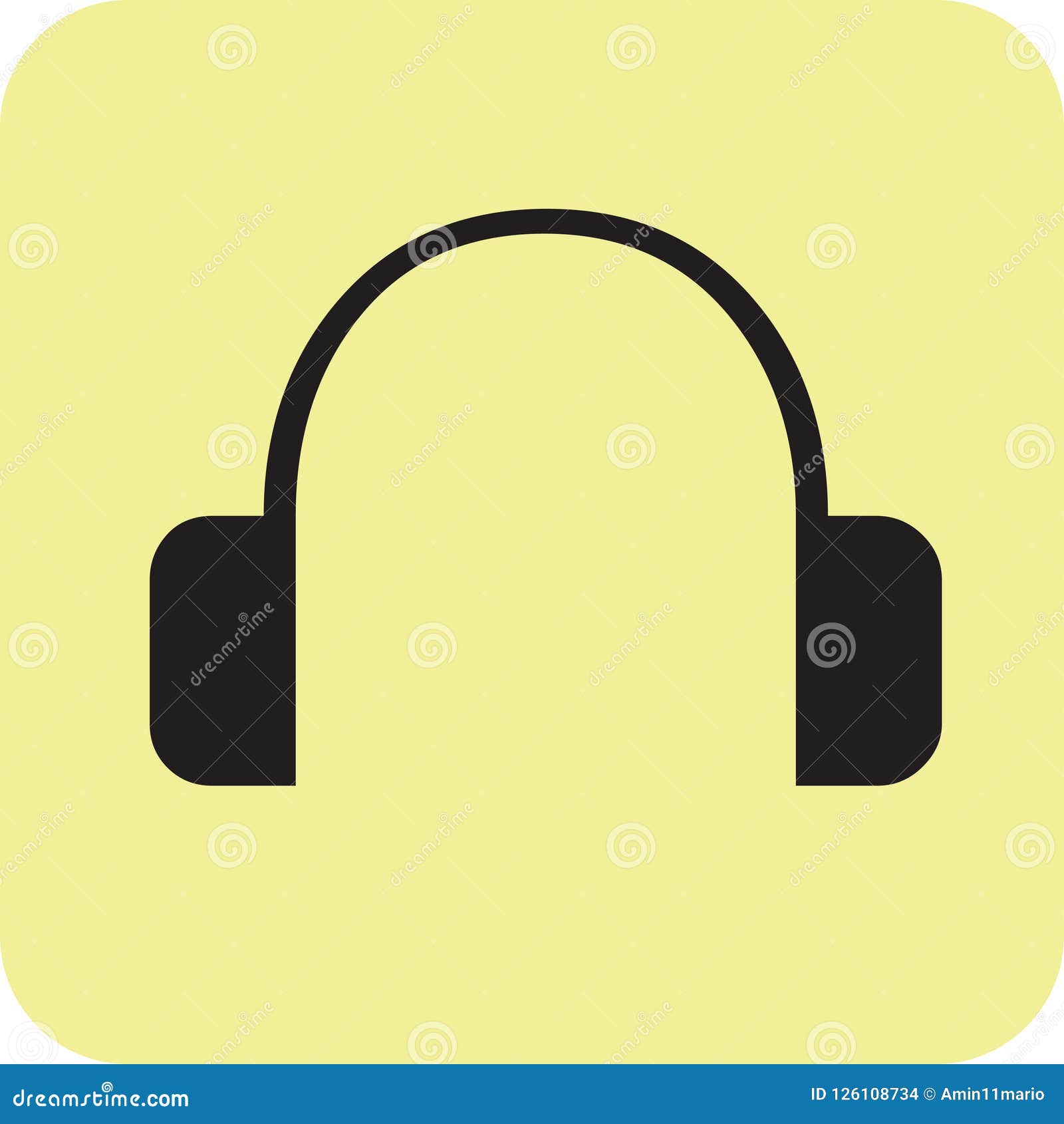 The Headset Icon. Support Symbol Stock Illustration - Illustration of ...