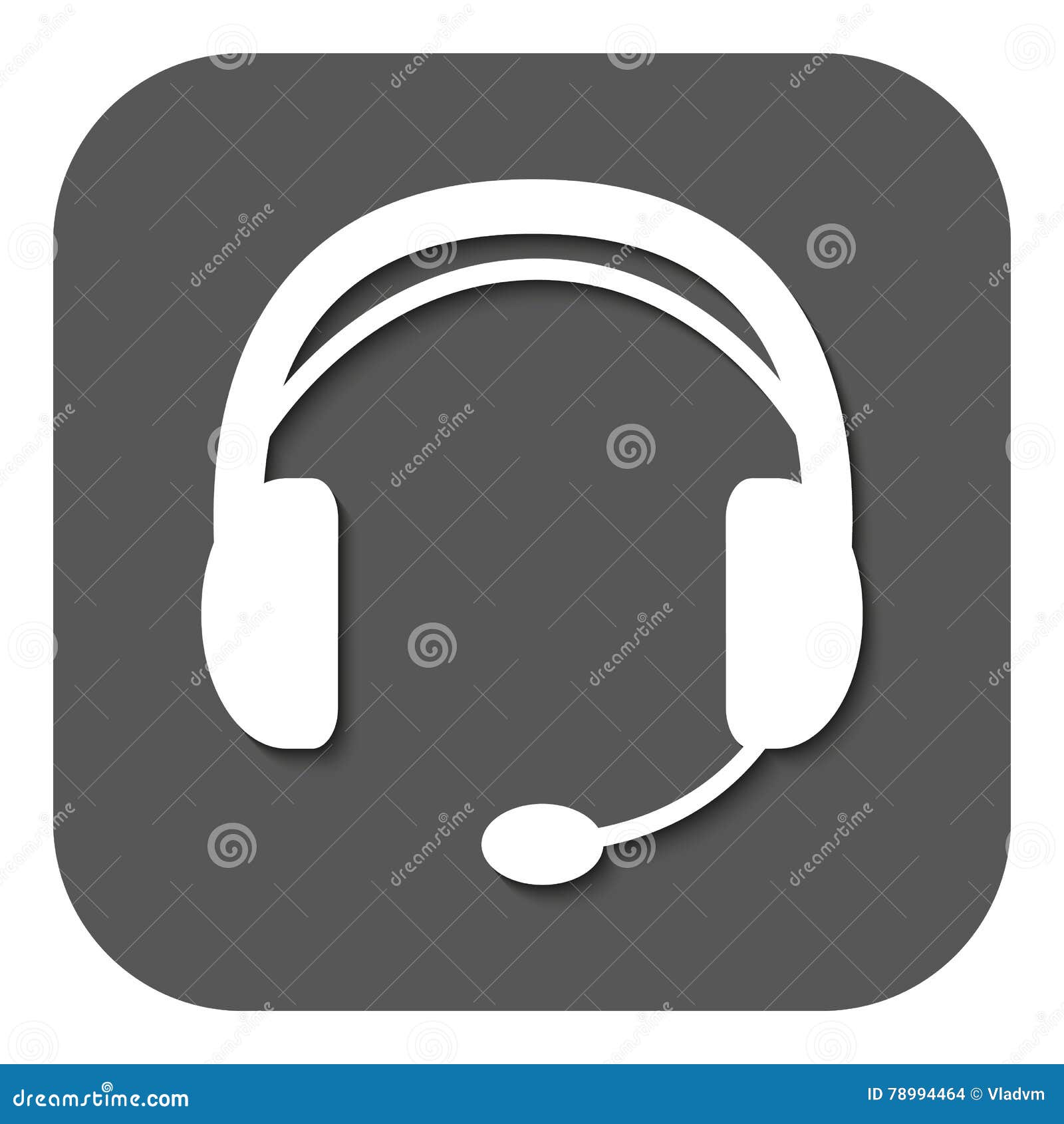 The Headset Icon. Support Symbol Stock Vector - Illustration of hotline ...