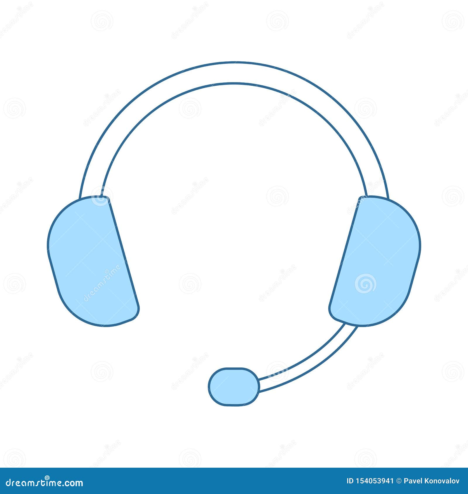 Headset Icon stock vector. Illustration of headset, operator - 154053941