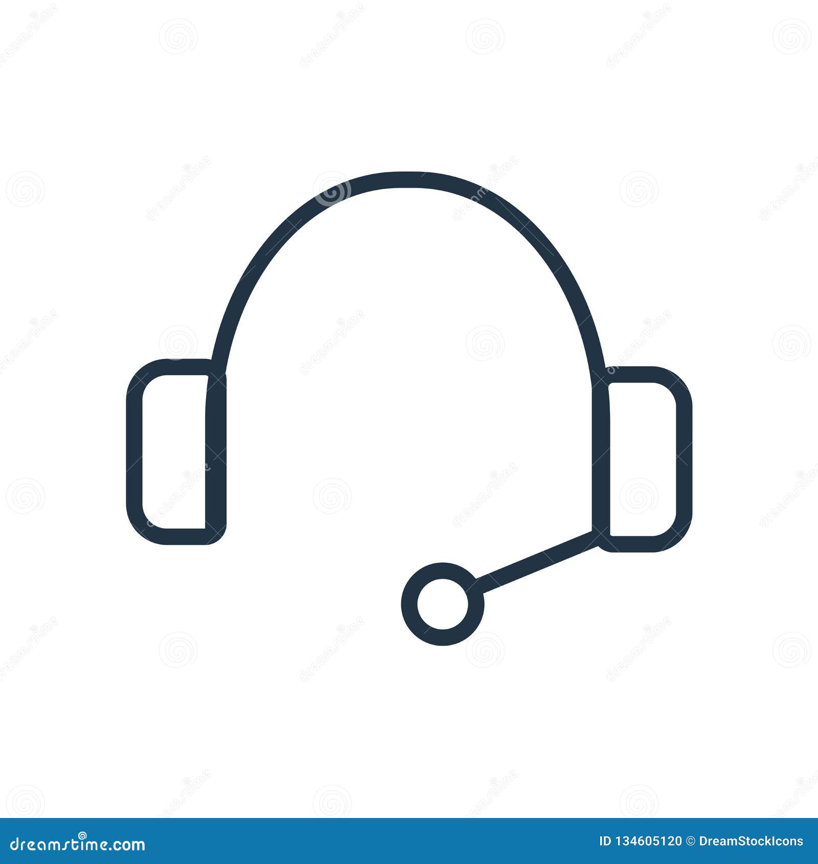 Headset Icon Vector Isolated on White Background, Headset Sign Stock ...