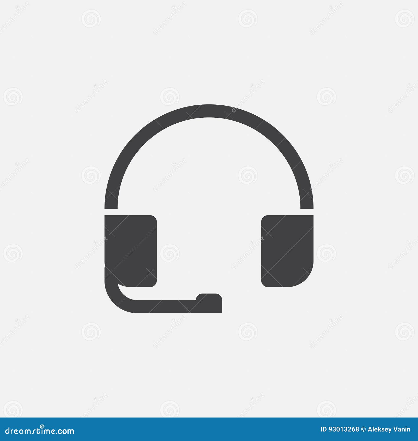 Headset Icon, Vector Logo, Linear Pictogram Isolated on White, Pixel ...