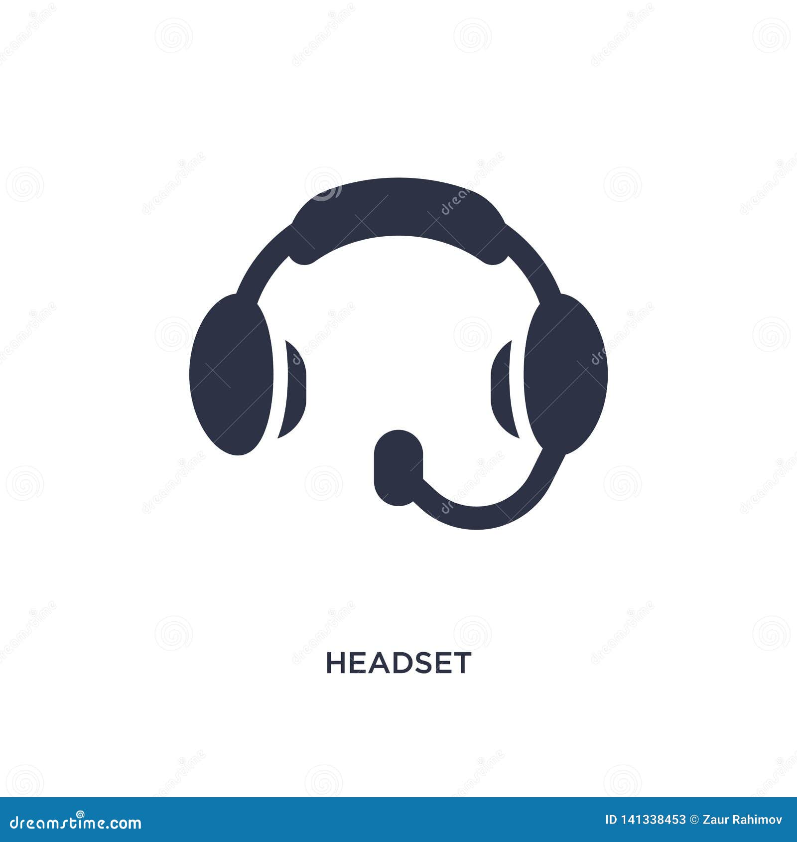 Headset Icon on White Background. Simple Element Illustration from ...