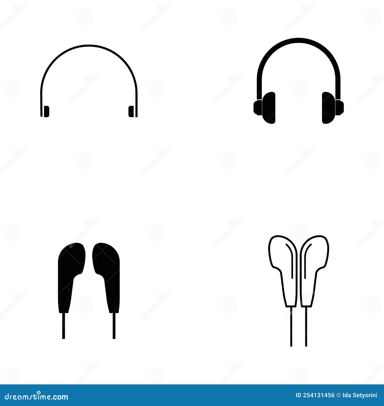 Headset logo icon design stock illustration. Illustration of volume ...