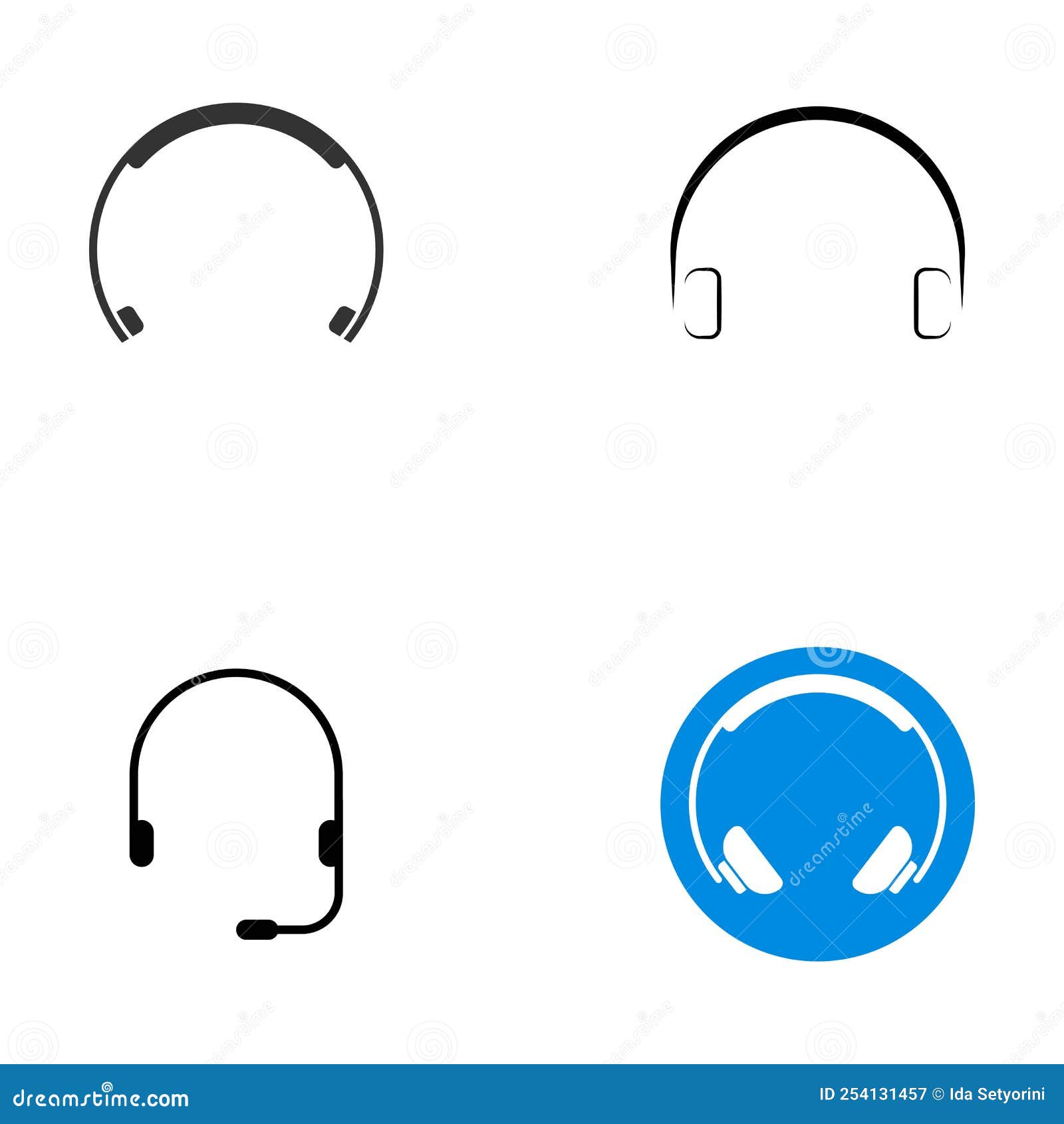 Headset logo icon design stock illustration. Illustration of equipment ...