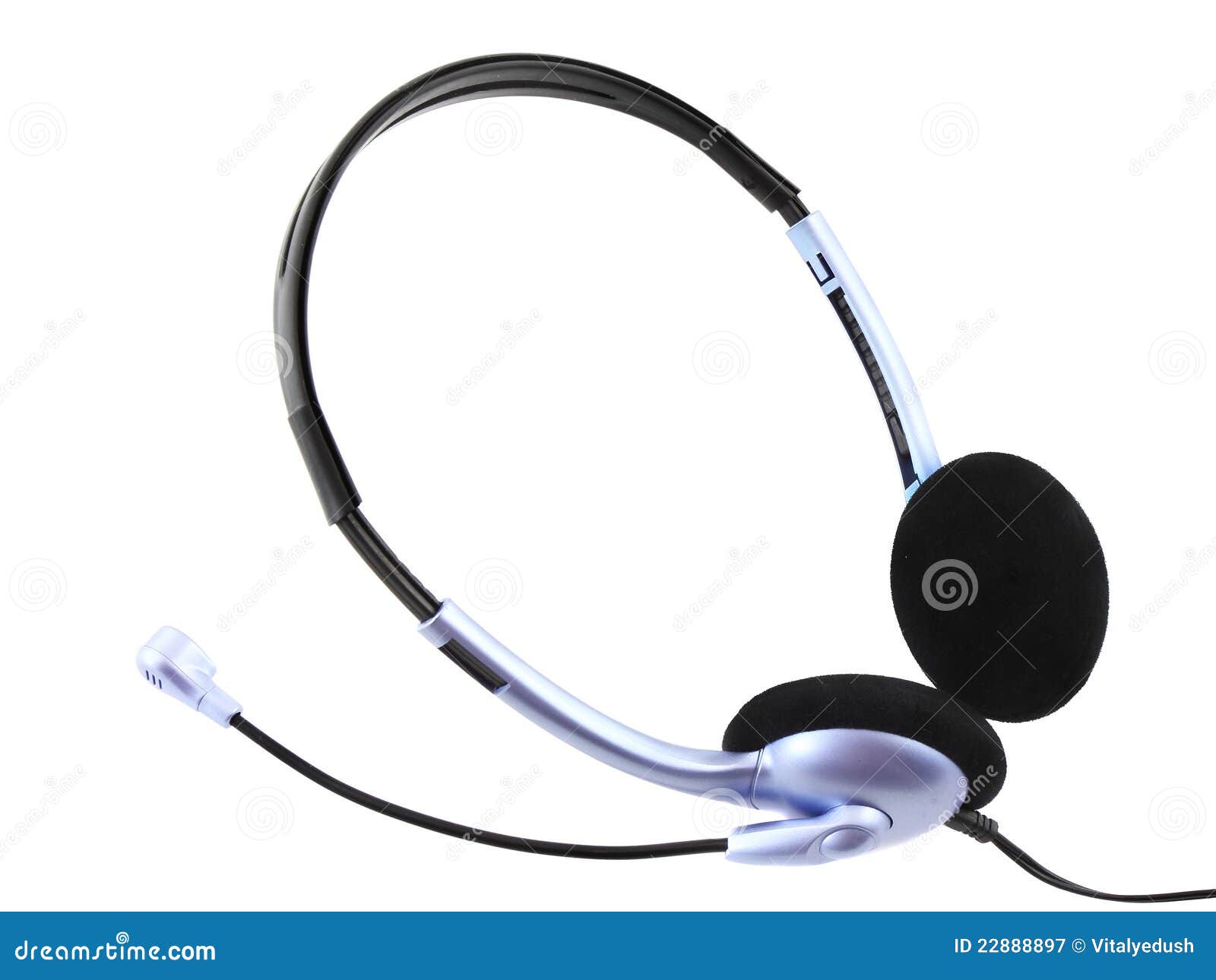 Headset with a microphone. stock image. Image of callcenter - 22888897