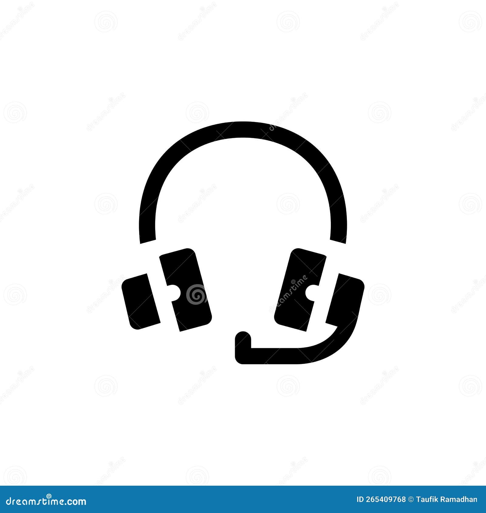 Headset Vector Icon. Computer Component Icon Solid Style. Perfect Use ...