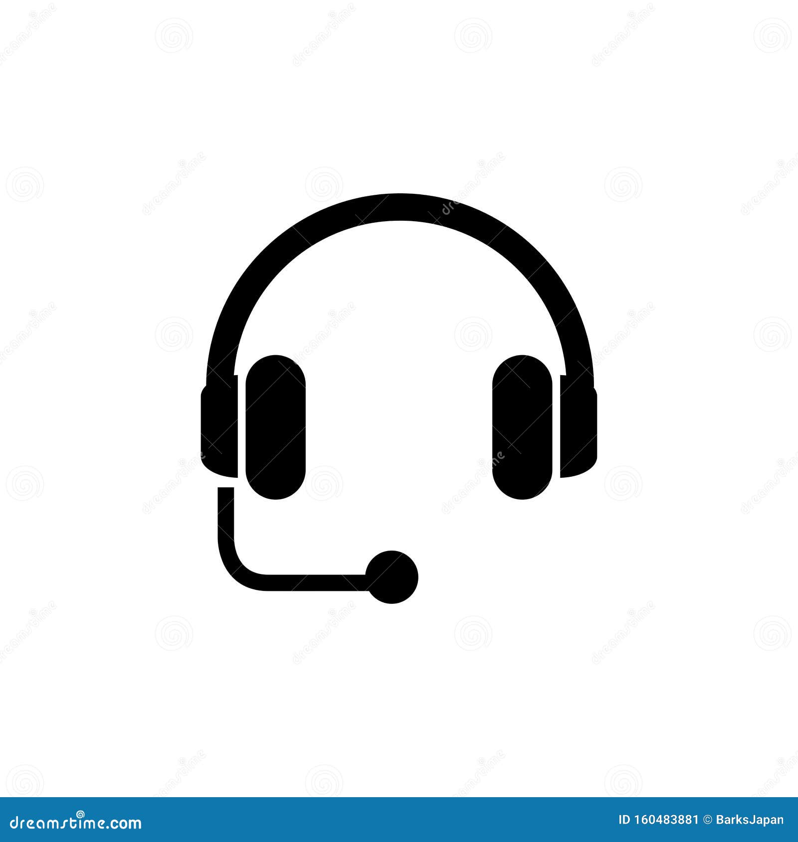 Headset / voice chat icon stock vector. Illustration of drawing - 160483881