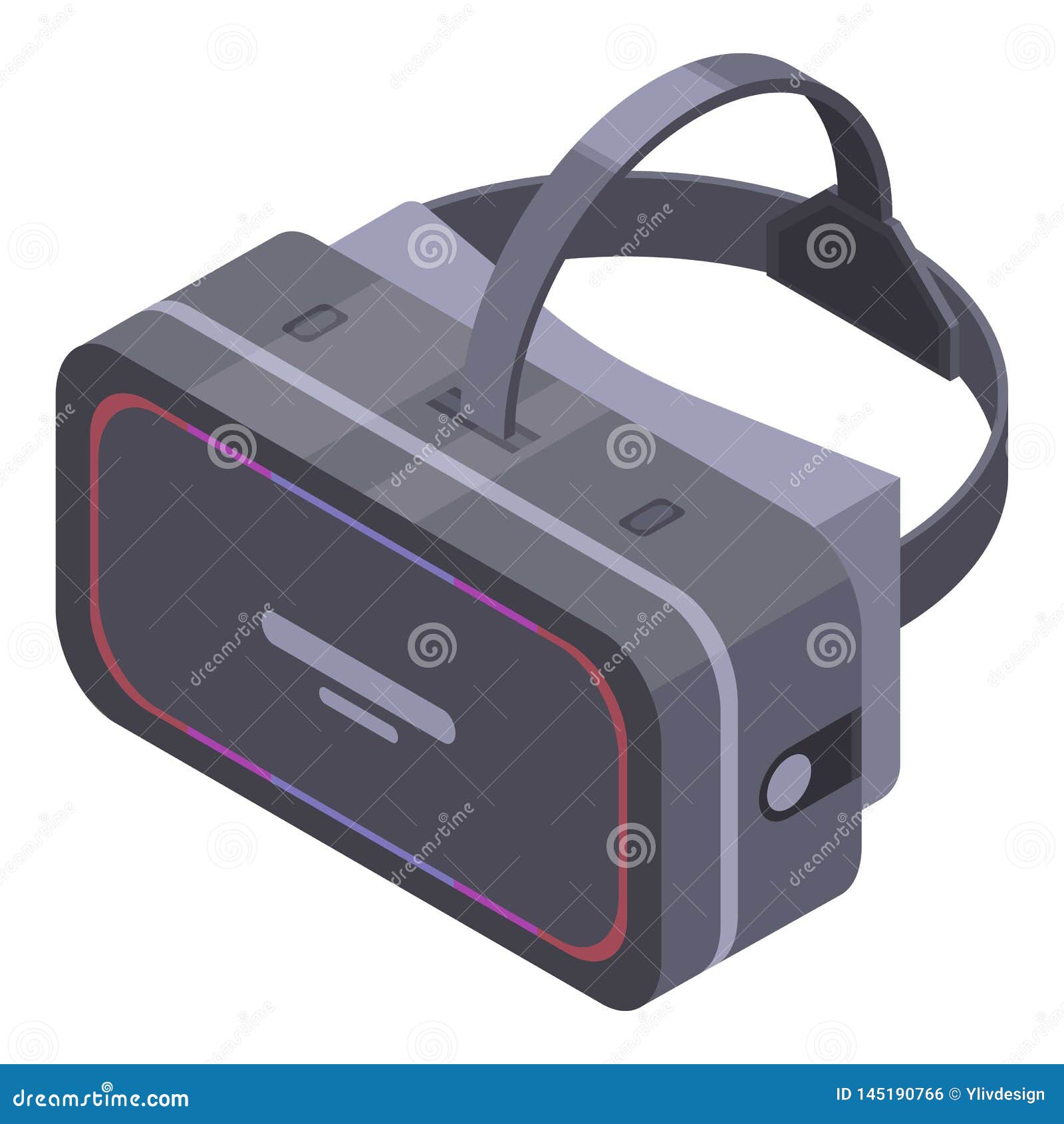 Headset Vr Goggles Icon, Isometric Style Stock Vector - Illustration of ...