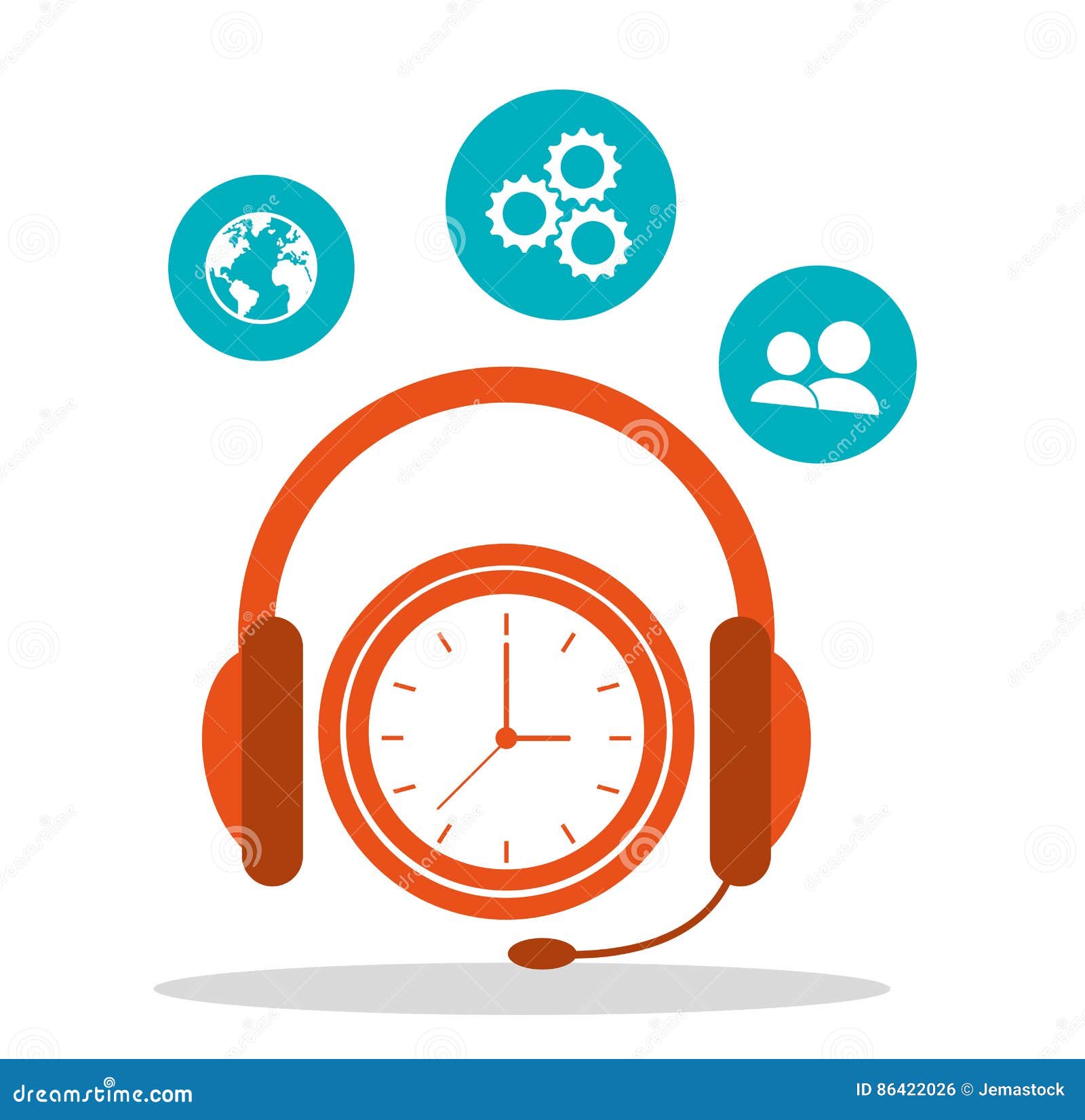 Time Call Icon From Communication Collection. Vector Illustration ...
