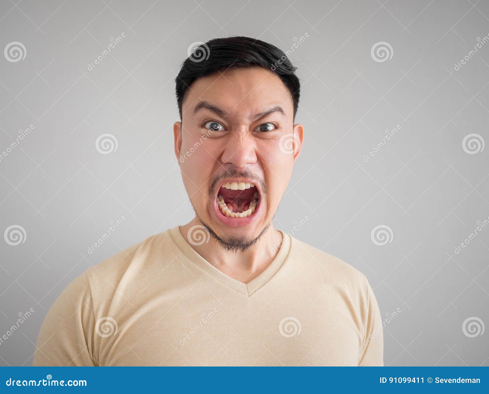 Headshot of Angry and Mad Face. Stock Image - Image of mouth ...
