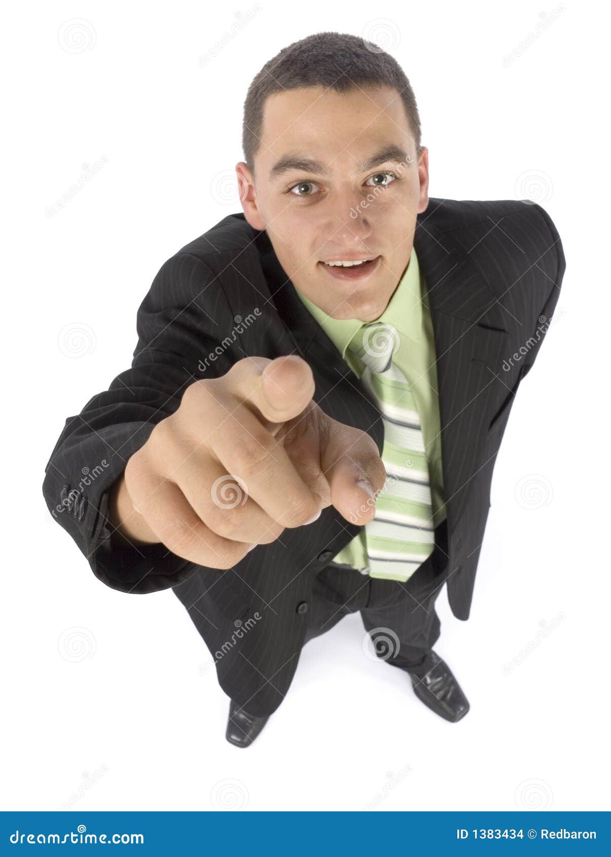 Headshot of Businessman Pointing by Finger Stock Photo - Image of ...