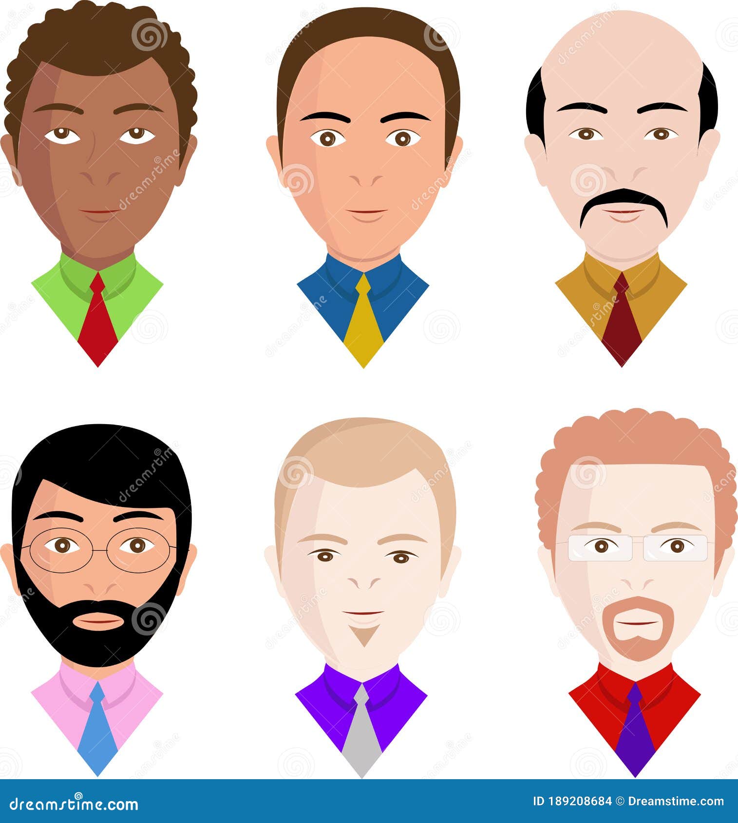 Business Person Headshots or Faces Stock Vector - Illustration of ...