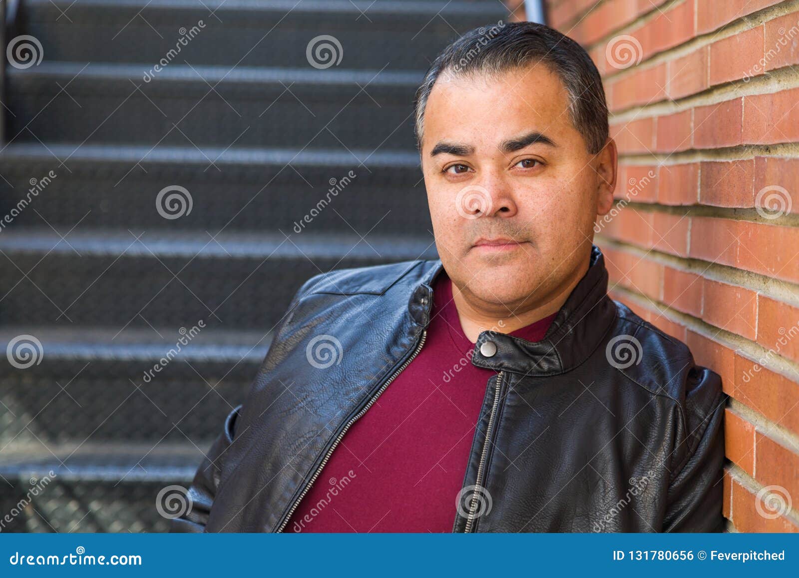 Headshot Portrait of Handsome Hispanic Man Stock Photo - Image of ...