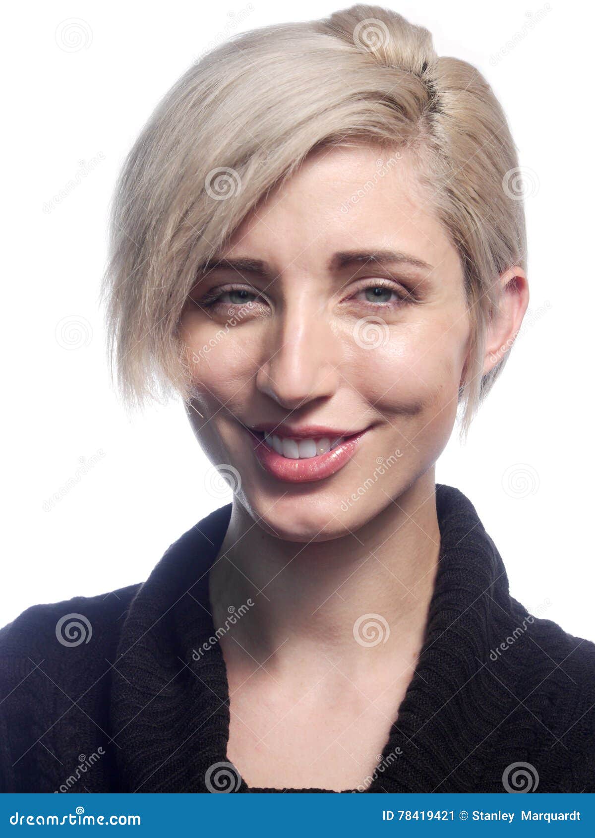Headshot of a Pretty Blond Model Stock Image - Image of woman ...
