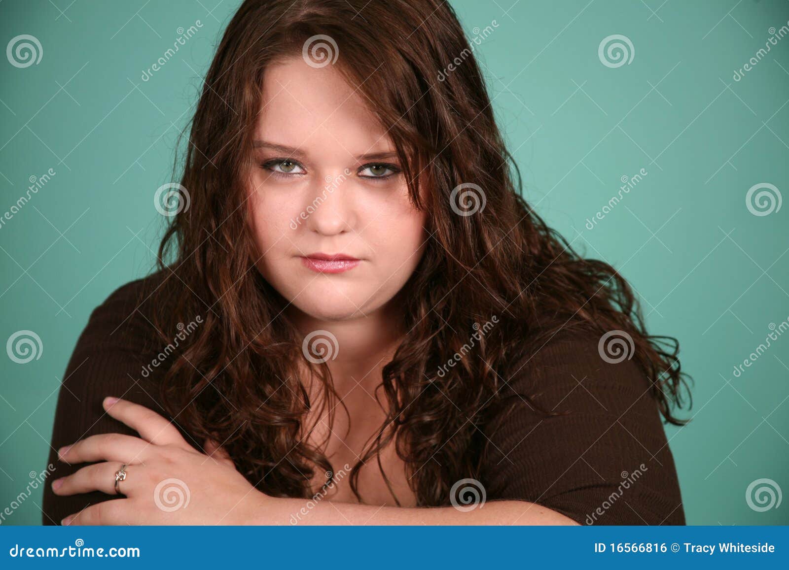 Headshot of Pretty Overweight Girl Stock Photo - Image of beautiful ...