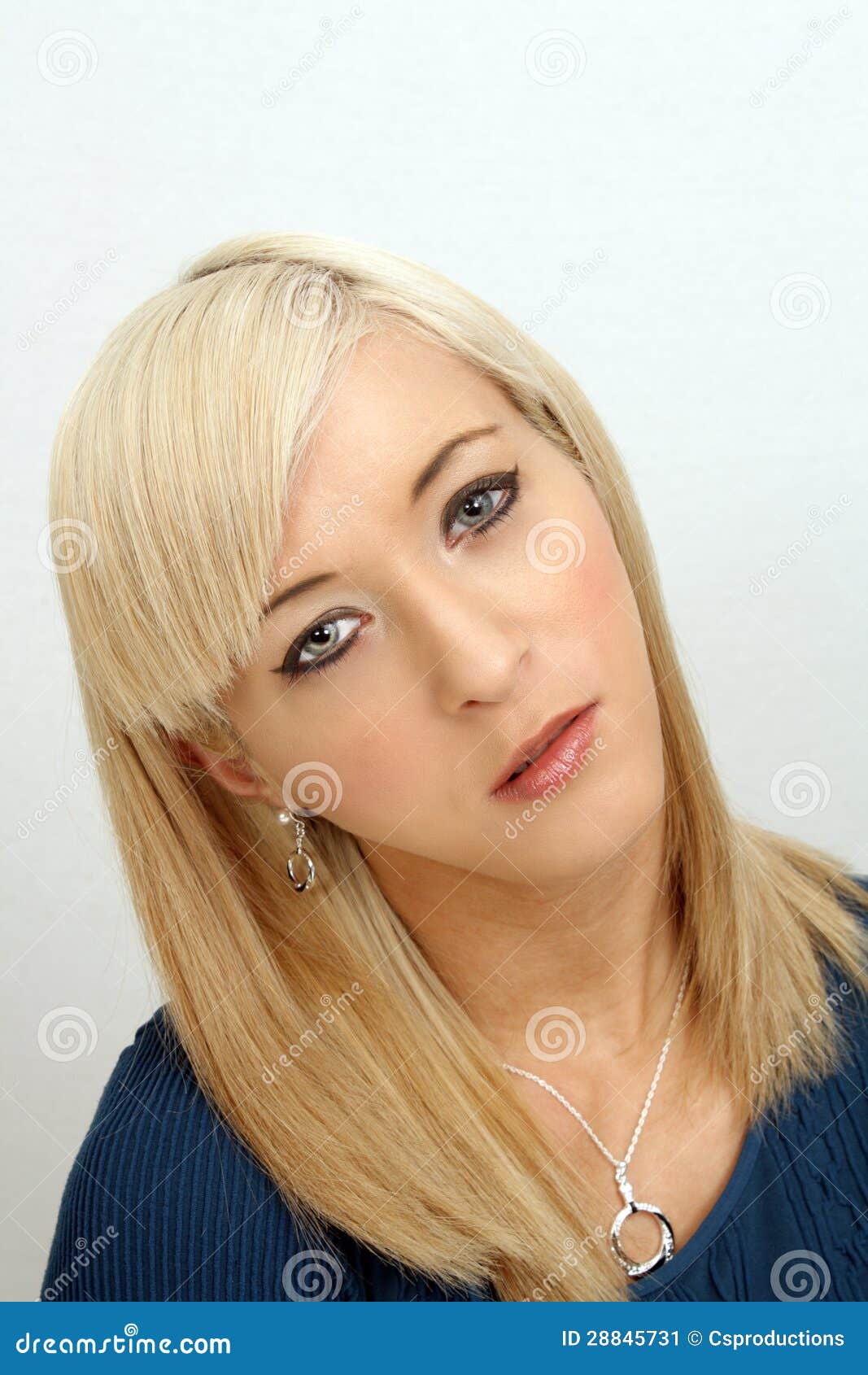 Headshot Rubio Joven Hermoso Imagen de archivo - Imagen de maquillaje ...