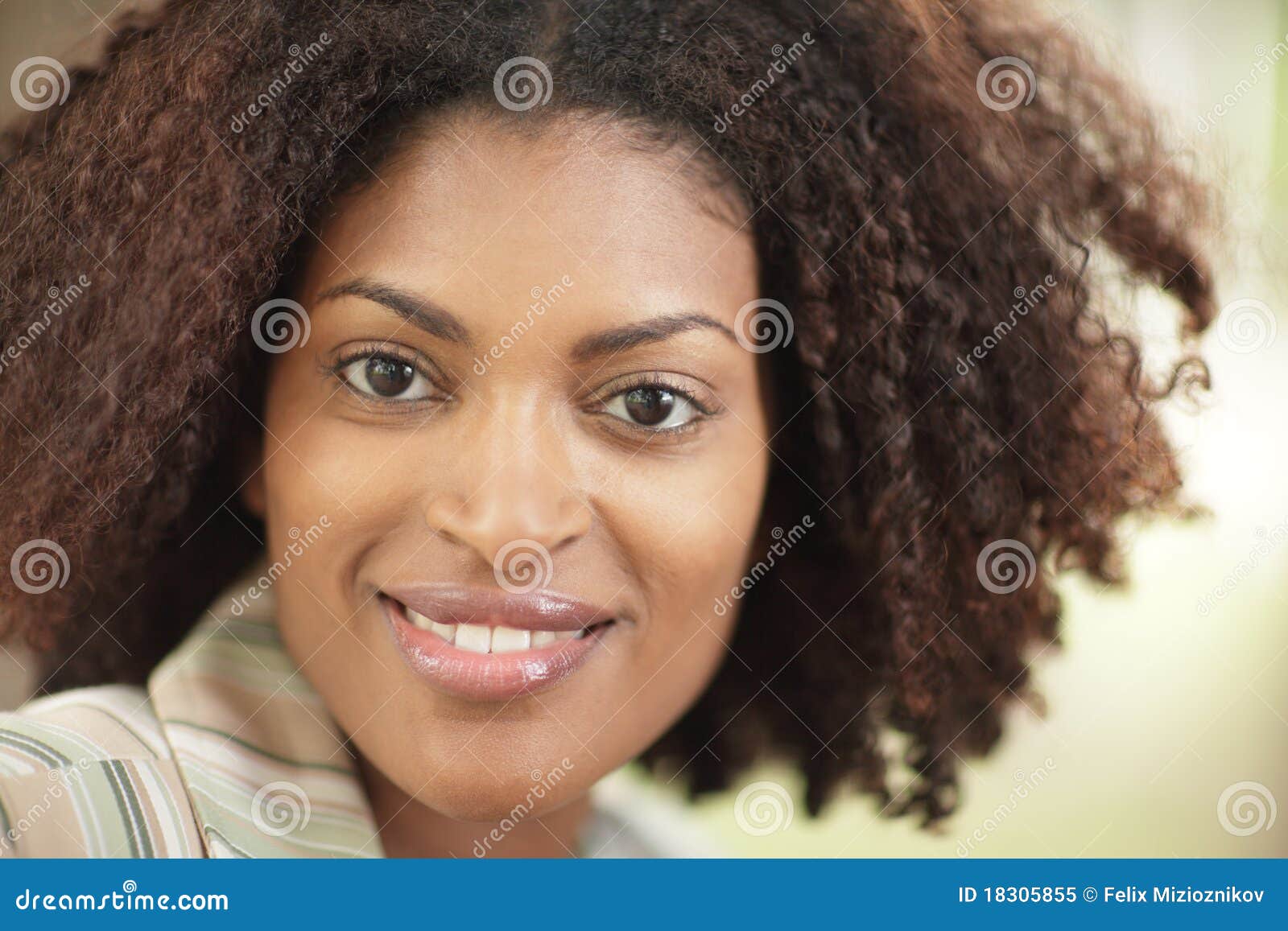 Headshot of a Young Black Woman Stock Image - Image of modern, face ...