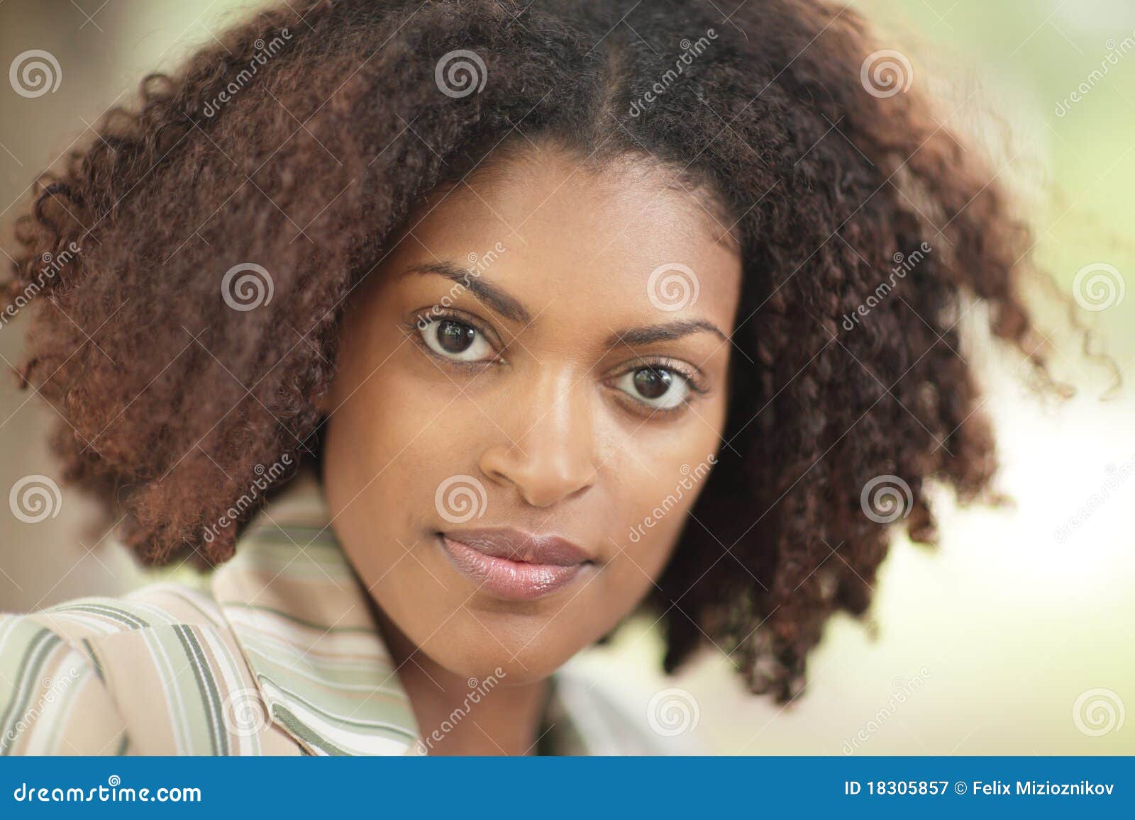 Headshot of a Young Black Woman Stock Image - Image of woman, adult ...