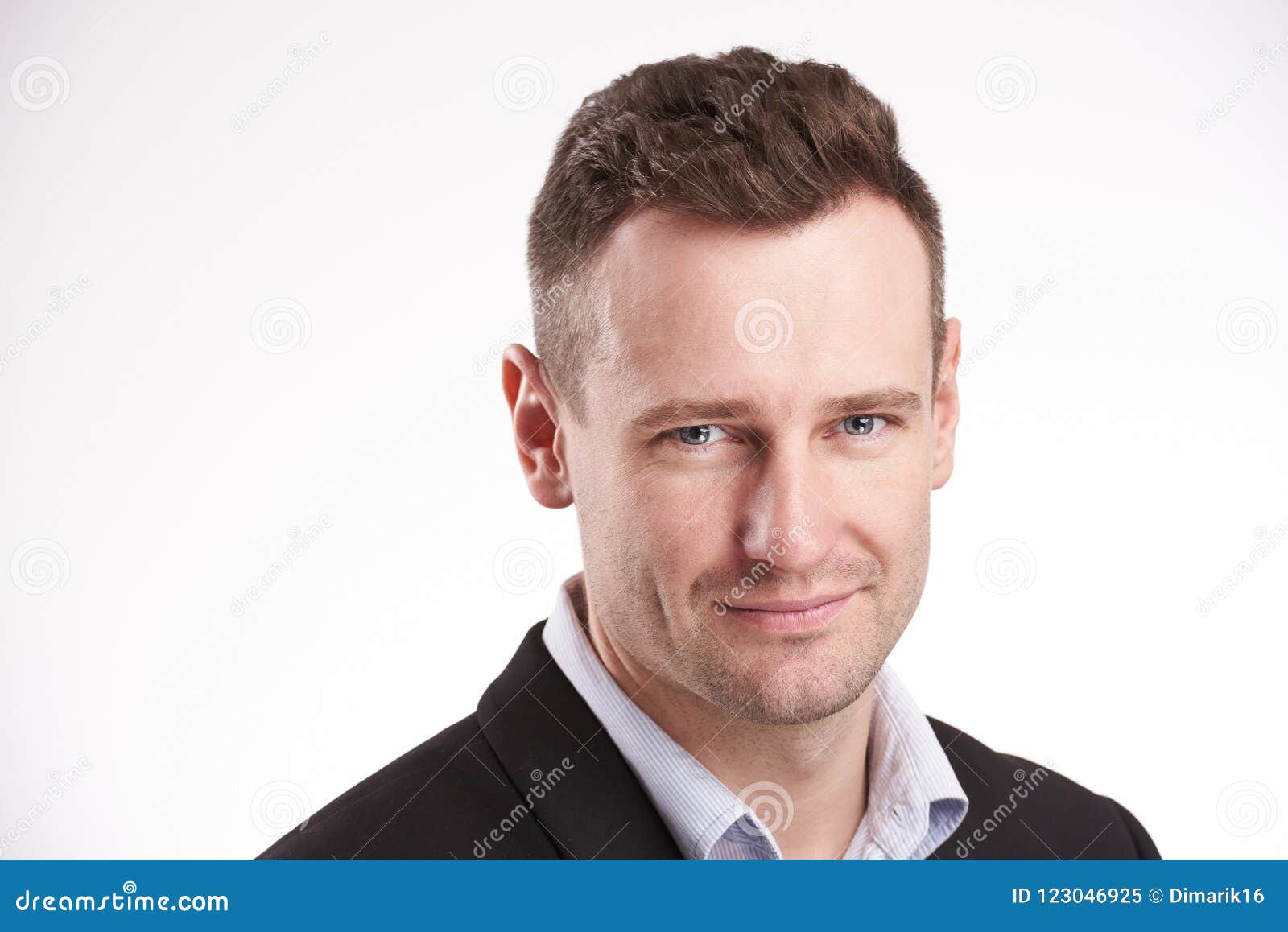 Headshot Of Young Caucasian Man Stock Image Image Of Closeup
