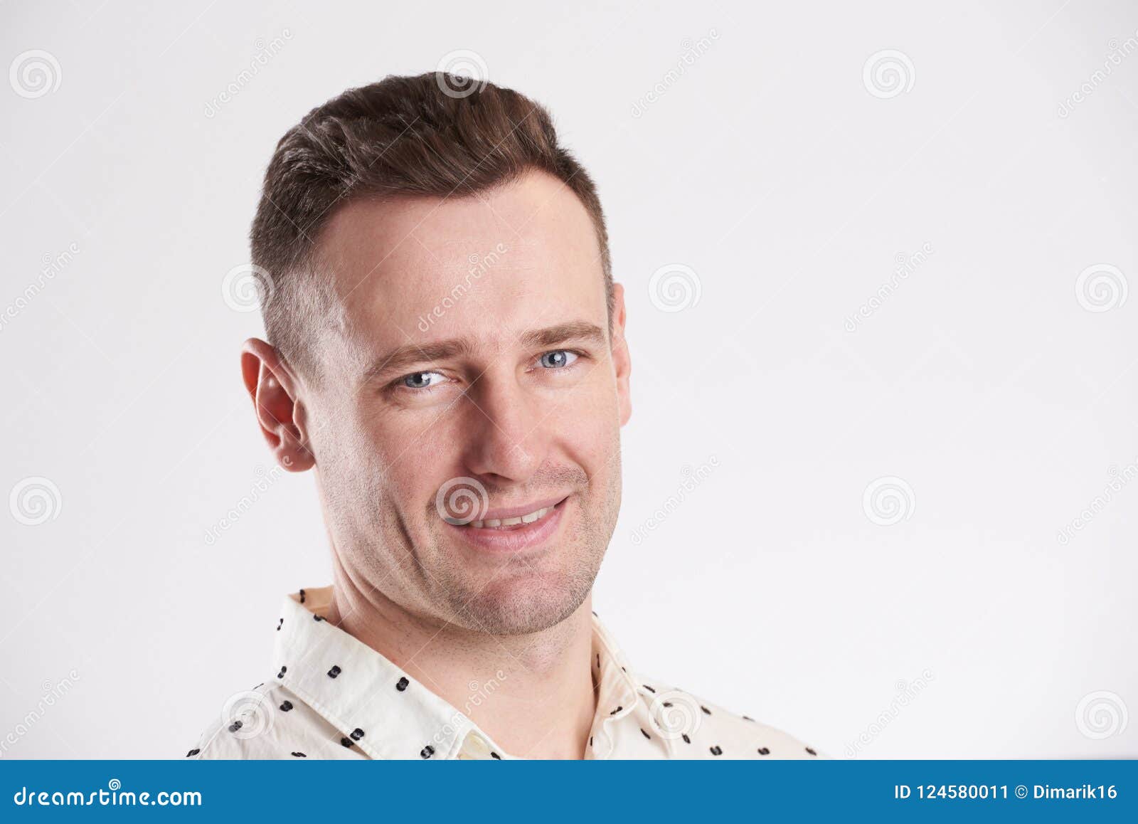 Headshot Of Young Caucasian Man Stock Image Image Of Male Close
