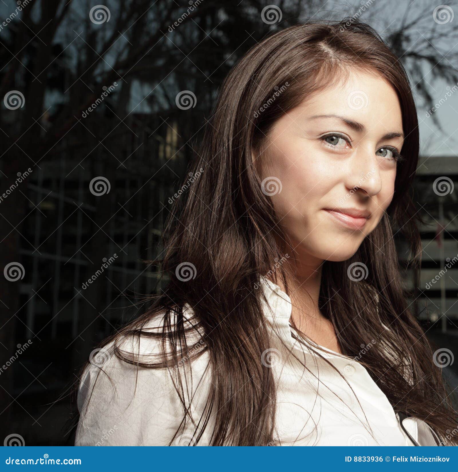 Headshot of a young female stock photo. Image of beauty - 8833936