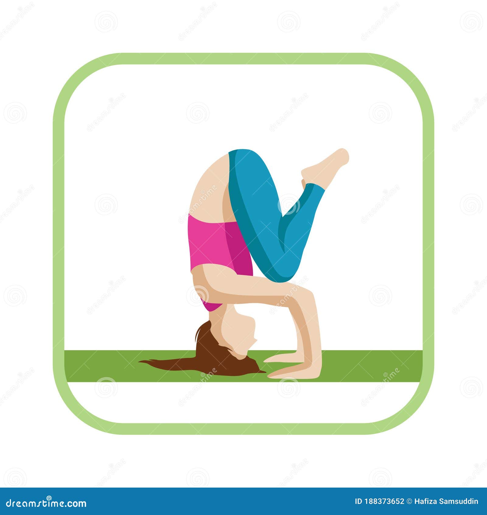 Headstand Pose. Vector Illustration Decorative Design Stock Vector ...